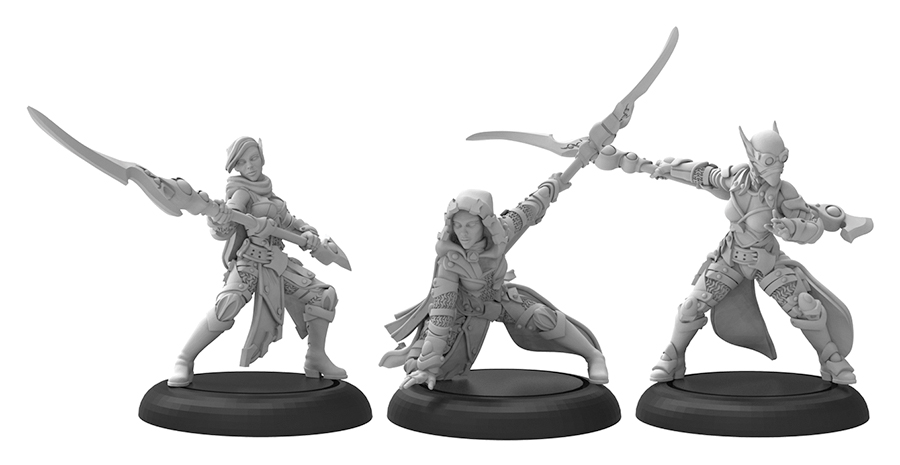 Warmachine: Retribution Of Scyrah Spears Of Scyrah Unit (white Metal)